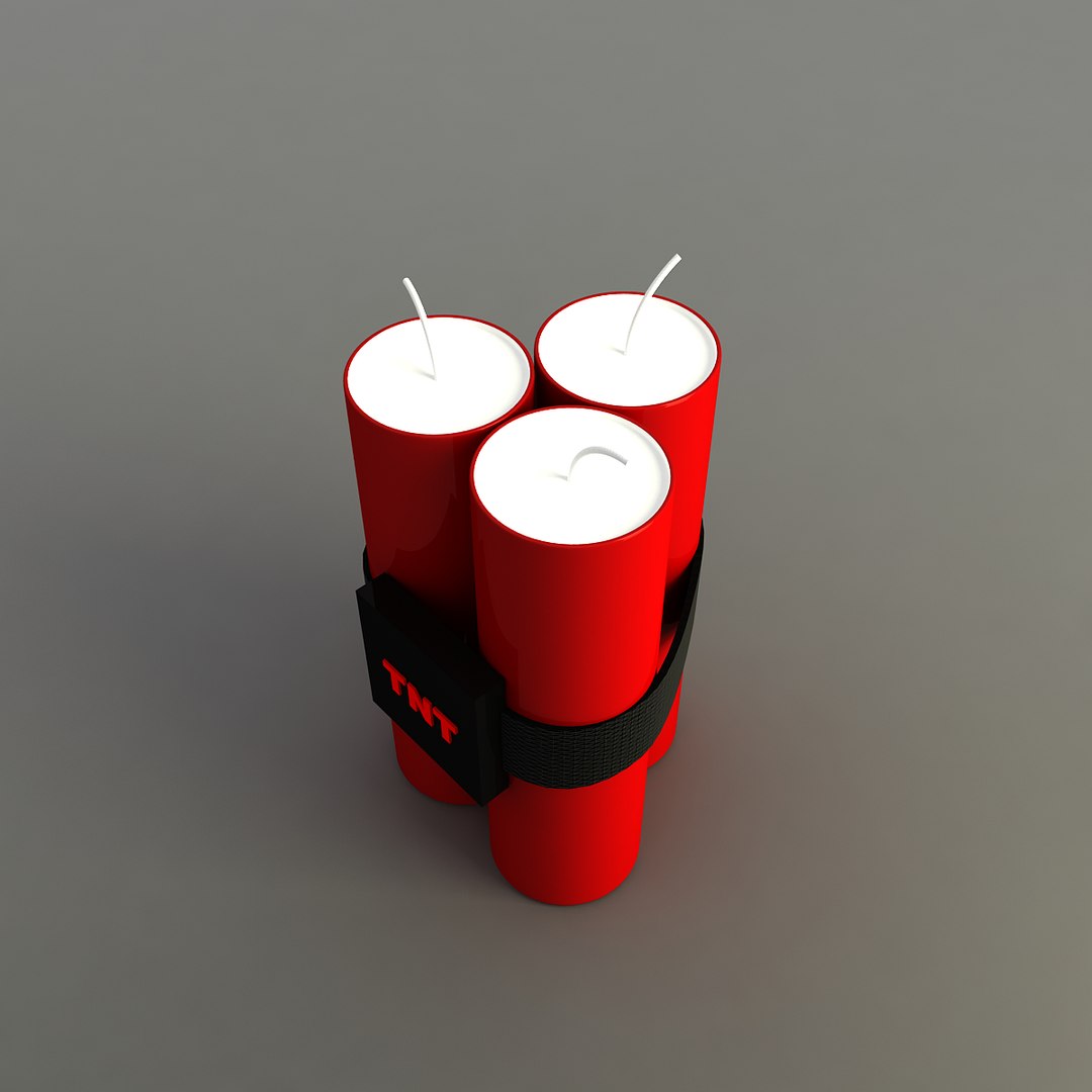 3d model candle tnt