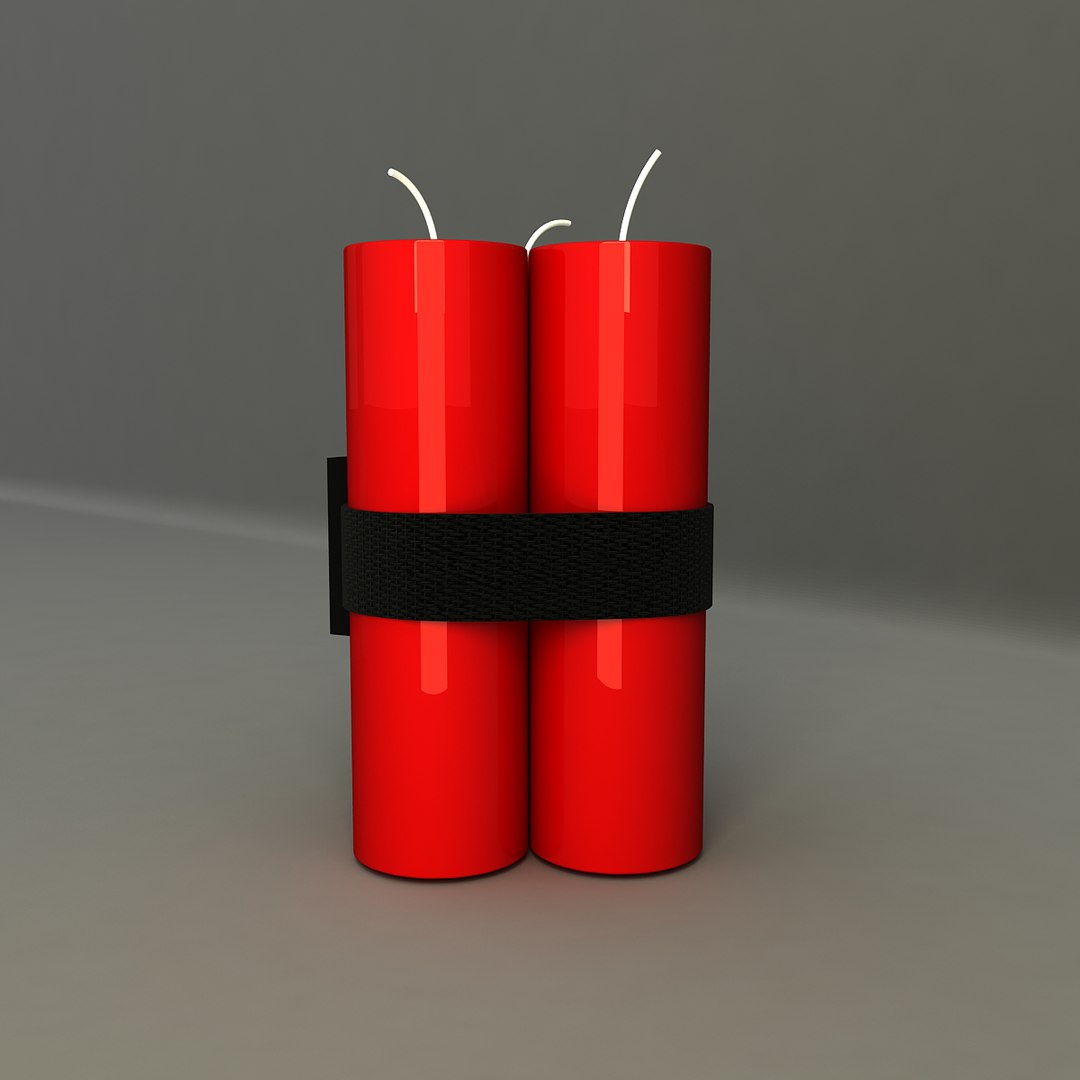 3d model candle tnt