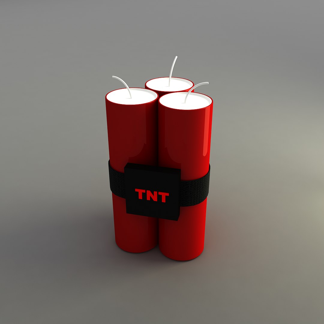 3d model candle tnt