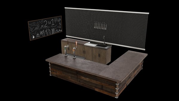 modelo 3d Bar Counter - TurboSquid 2086302