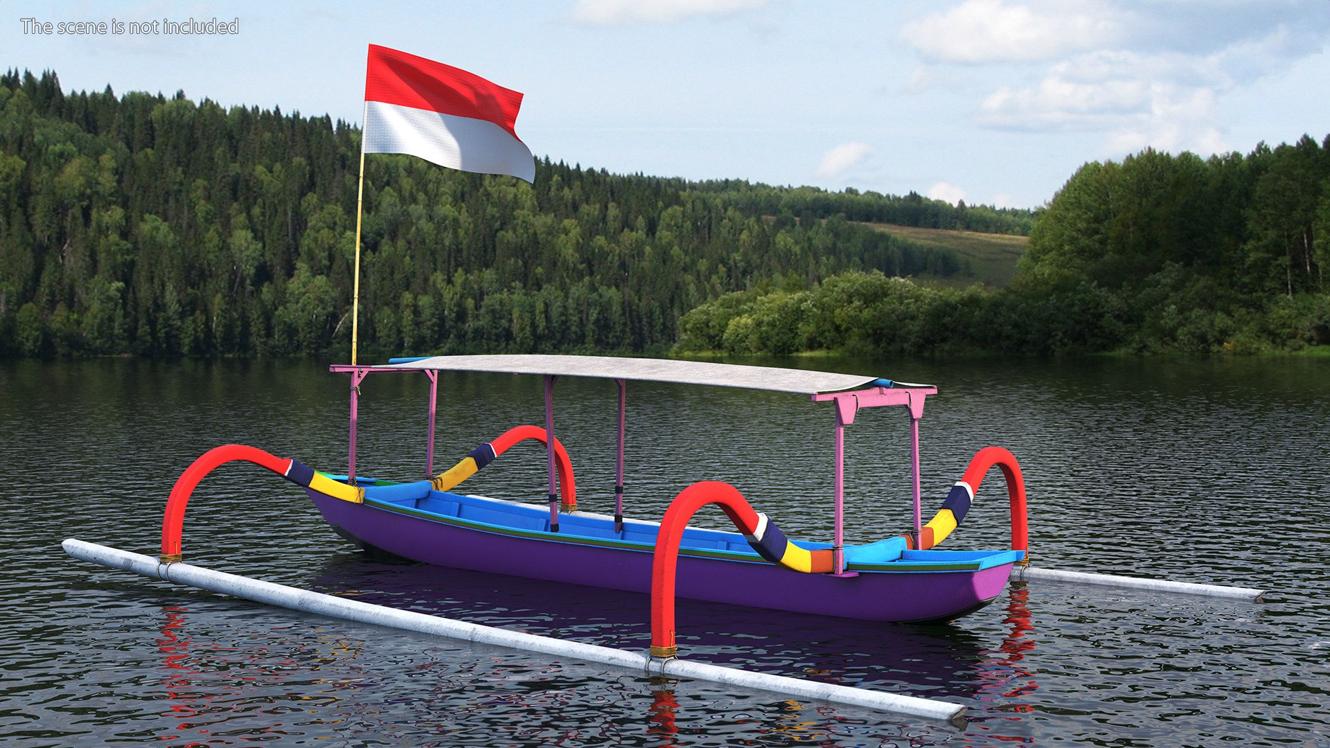 Jukung Boat Colorful 3D Model - TurboSquid 2161299