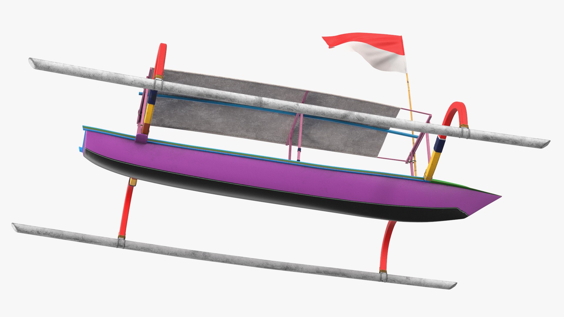 Jukung Boat Colorful 3D model - TurboSquid 2161299