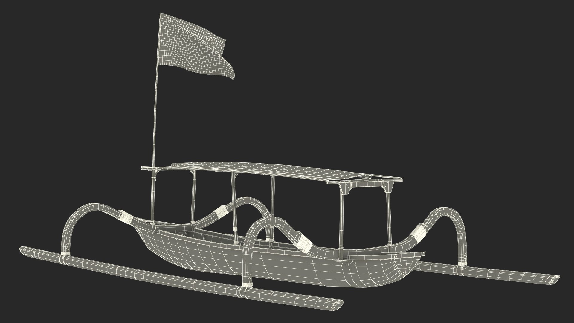 Jukung Boat Colorful 3D model - TurboSquid 2161299