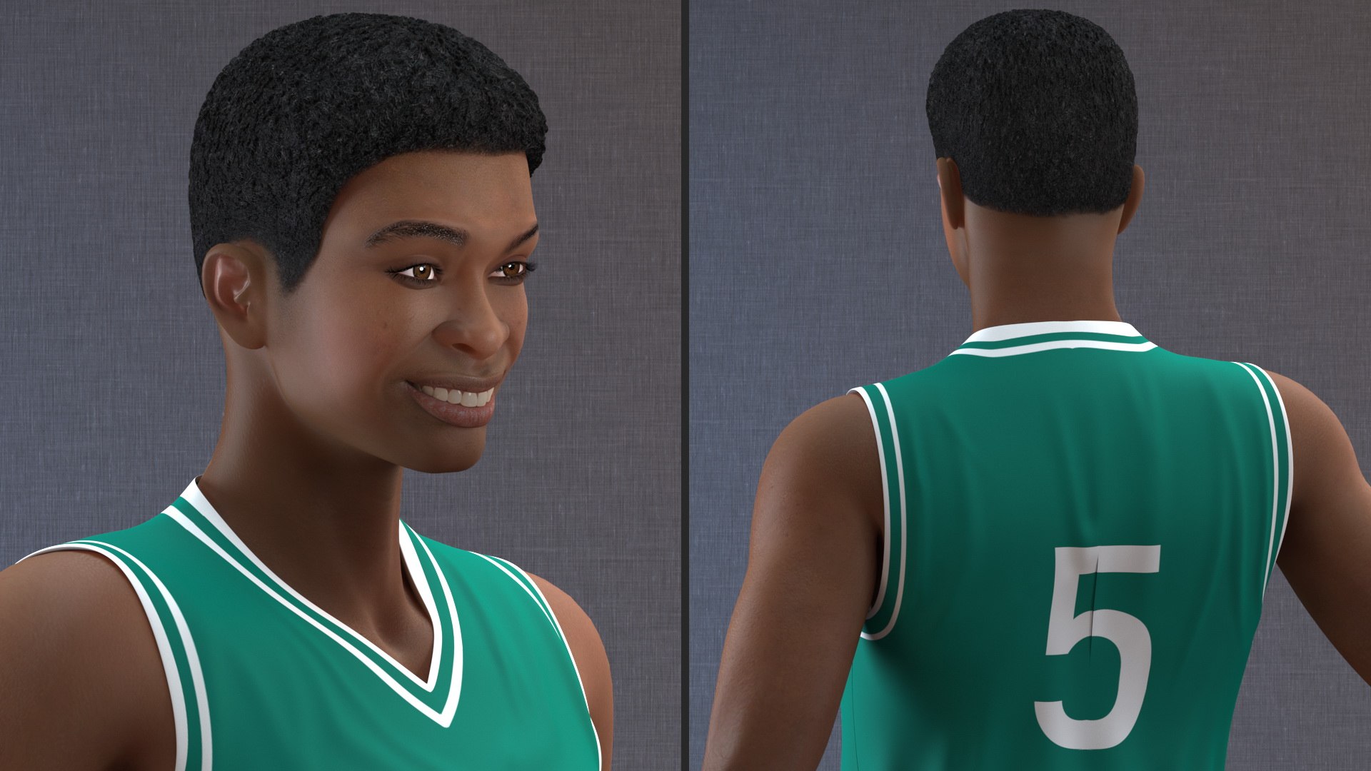 3D Light Skin Teenager Basketball Player Standing Pose - TurboSquid 1764476