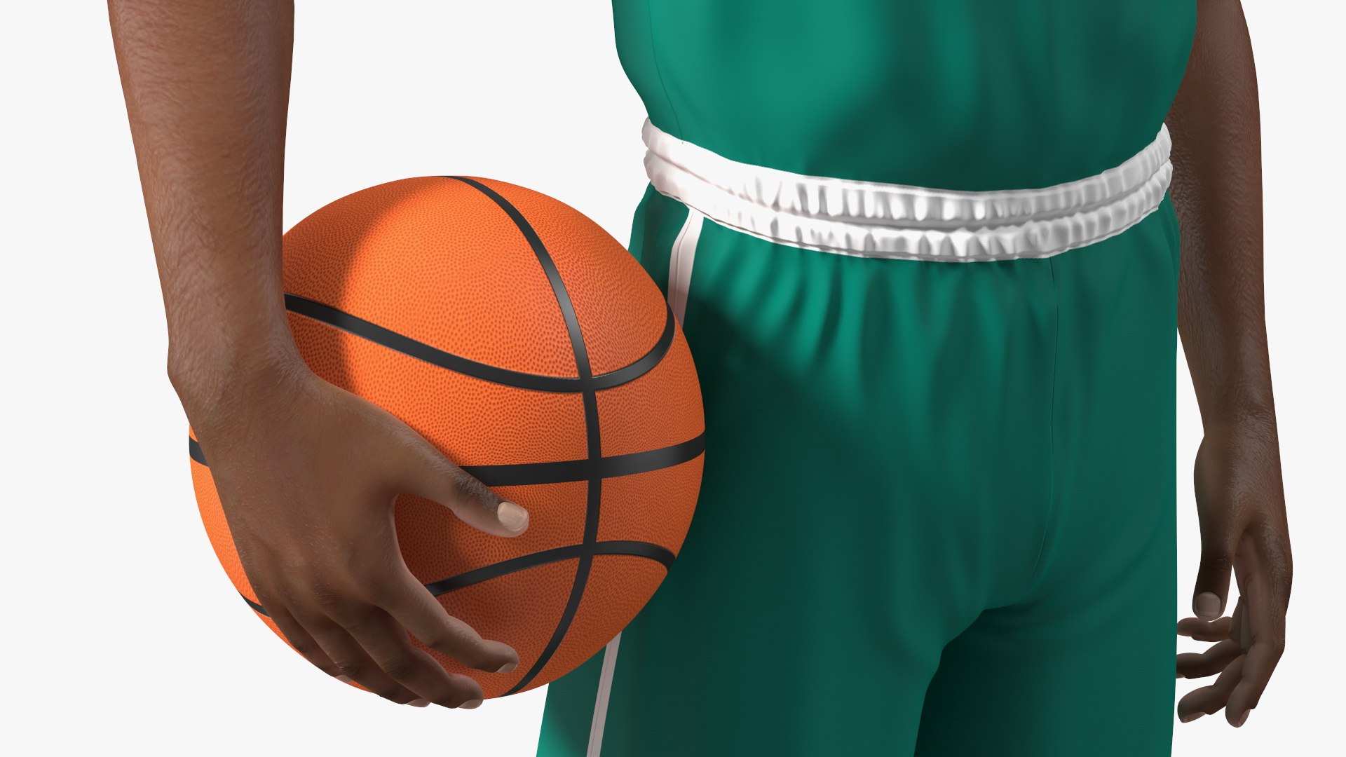 3D Light Skin Teenager Basketball Player Standing Pose - TurboSquid 1764476