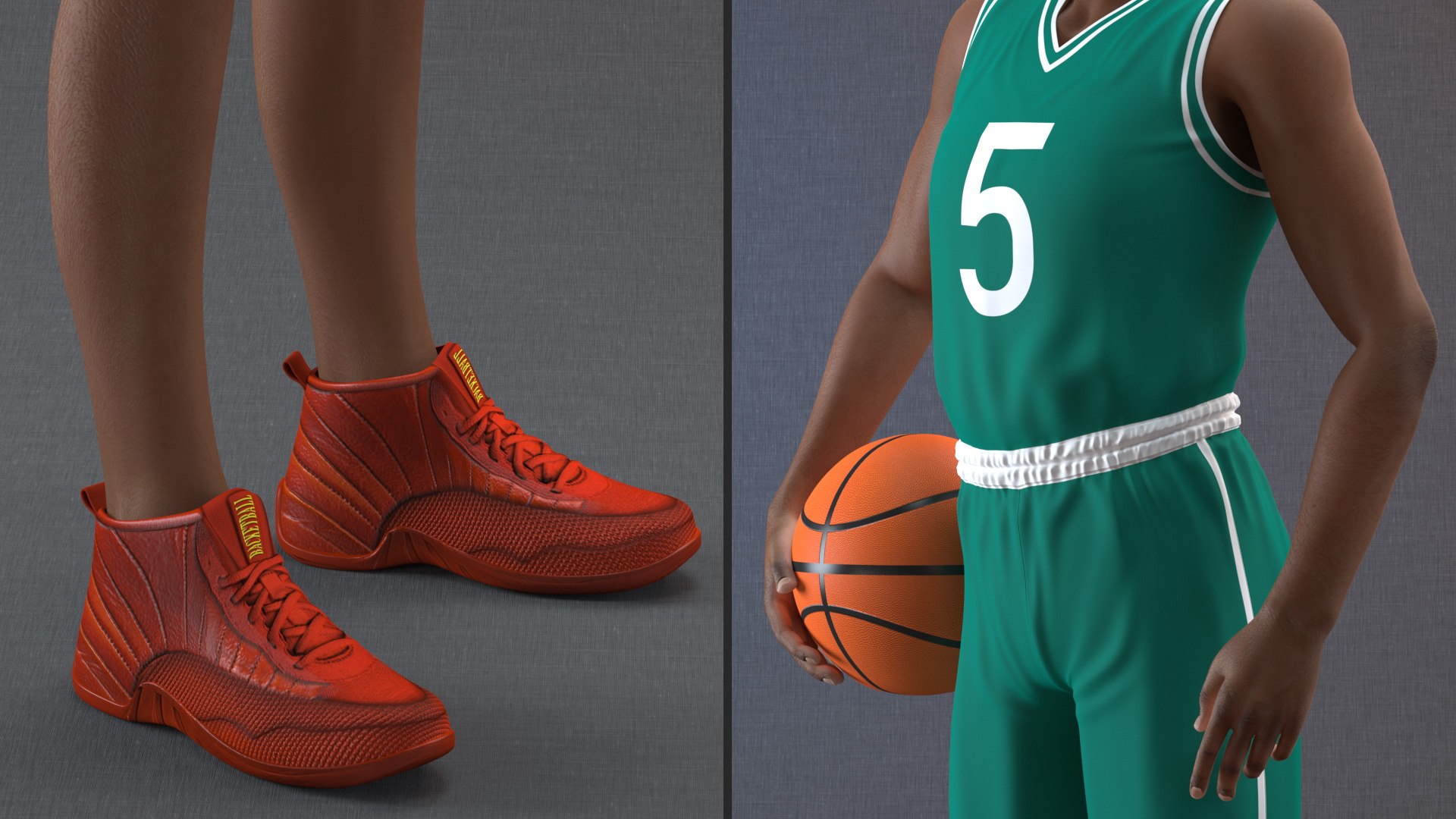 3D Light Skin Teenager Basketball Player Standing Pose - TurboSquid 1764476