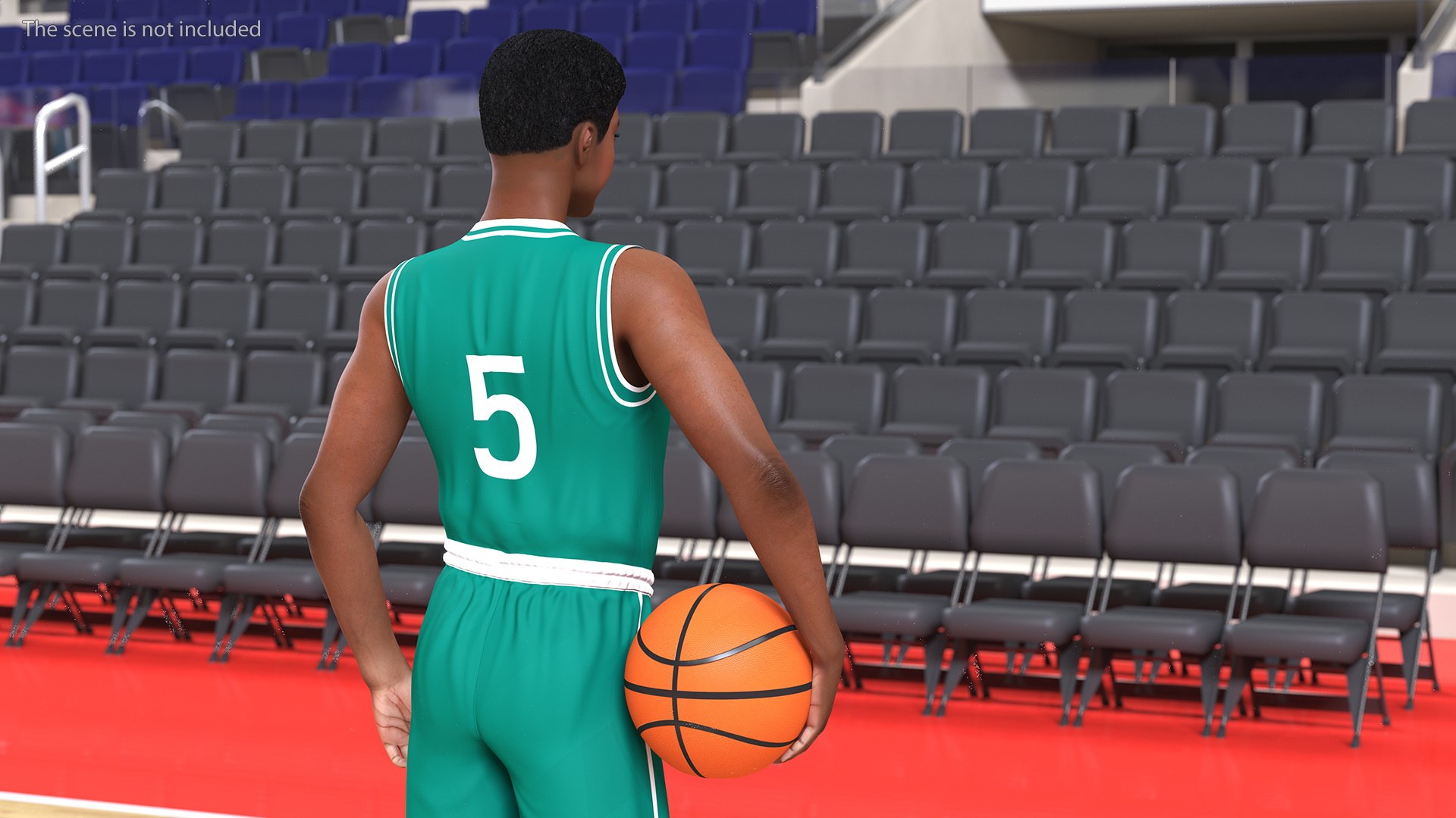 3D Light Skin Teenager Basketball Player Standing Pose - TurboSquid 1764476