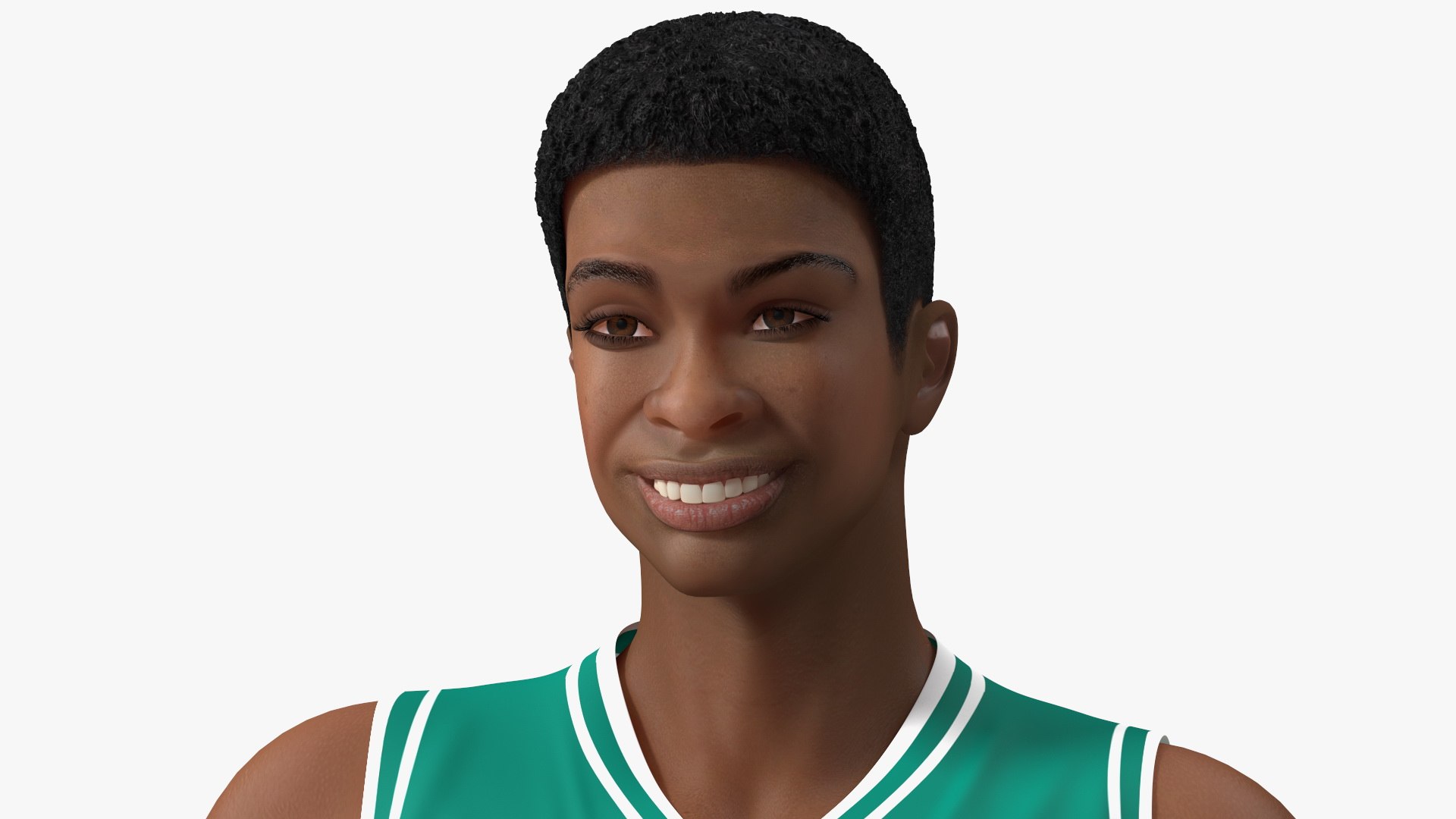 3D Light Skin Teenager Basketball Player Standing Pose - TurboSquid 1764476