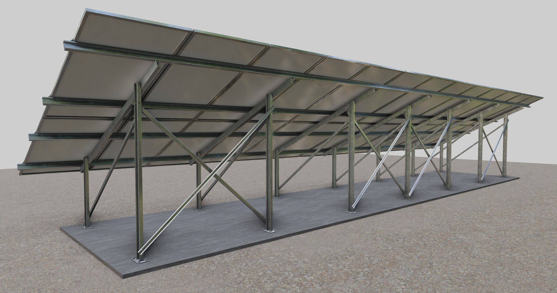 3D Solar Panel Steel Construction Type 7 - TurboSquid 2062095