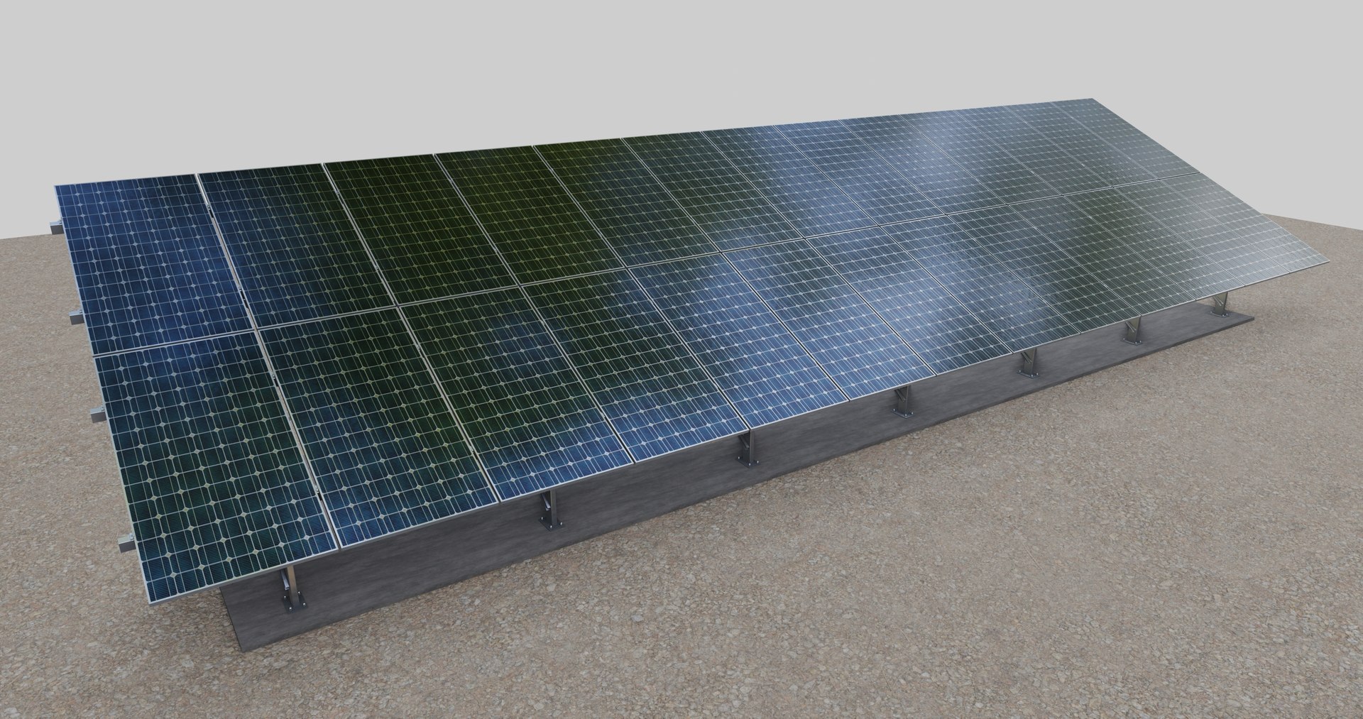 3D Solar Panel Steel Construction Type 7 - TurboSquid 2062095