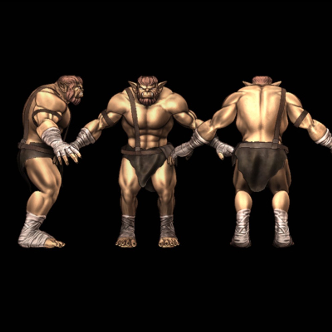 3d fantasy creatures ogre model