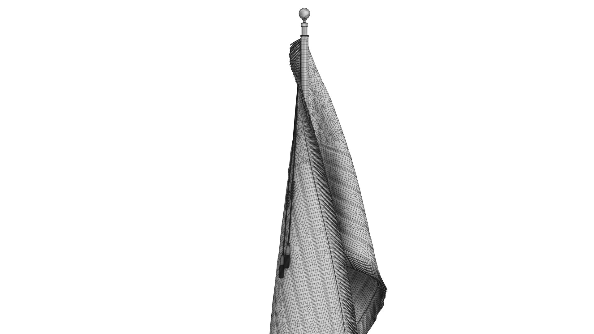 3D American Flag Indoor Model - TurboSquid 2135566