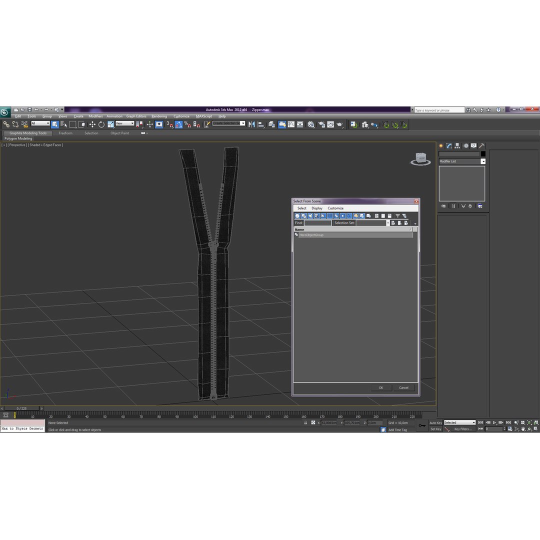 zipper modeled open max