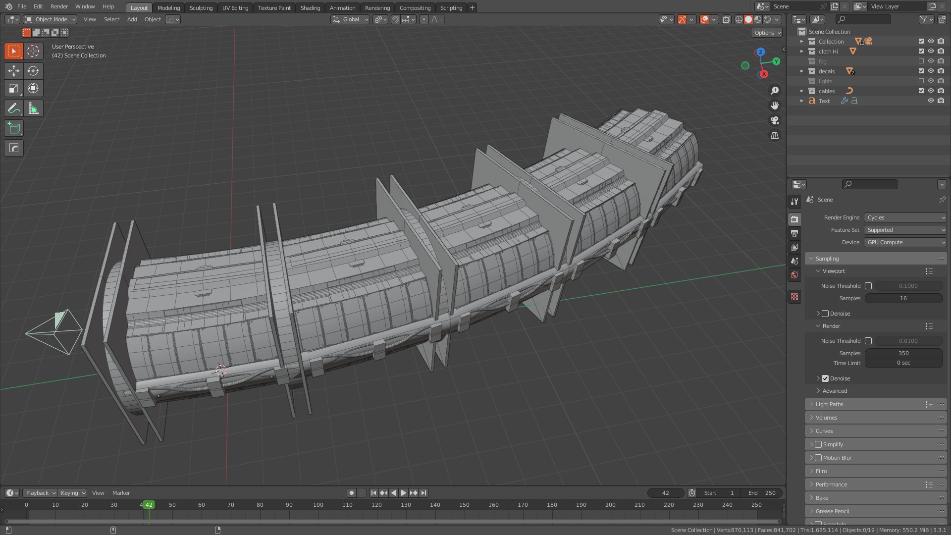 3D Model Space Craft Corridor - TurboSquid 1993426