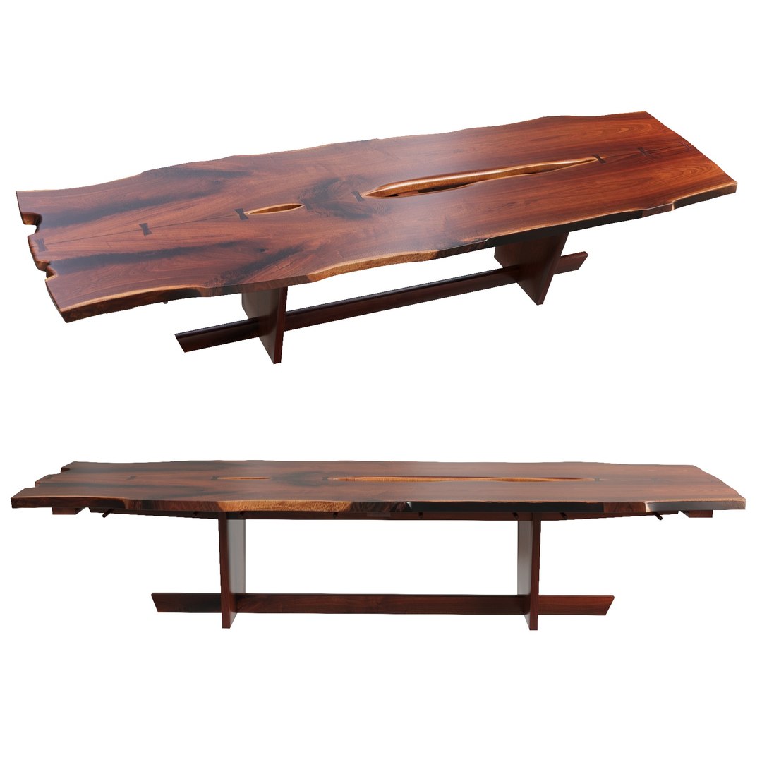 George Nakashima Minguren II Dining Table 3D Model - TurboSquid 2358626