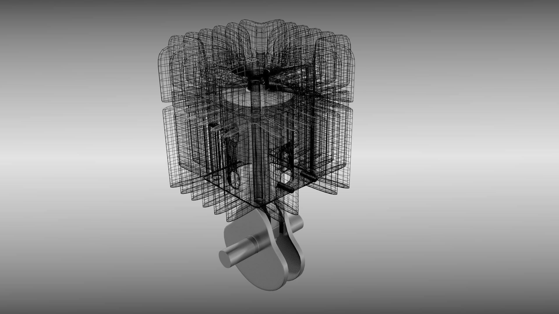 Fbx Stroke Engine Cylinder Piston Animation