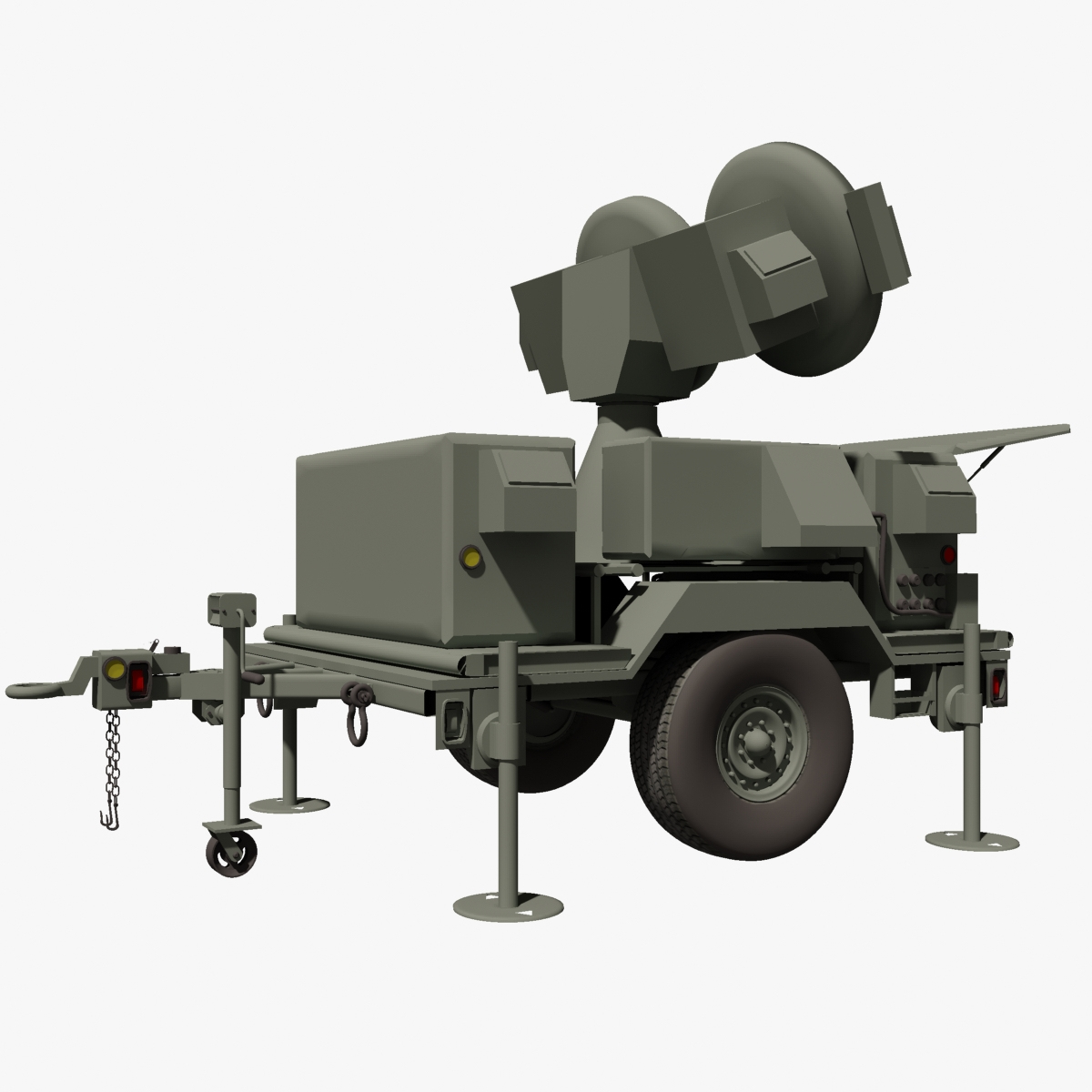 modelo 3d US Military Hawk AN MPQ 46 Radar - TurboSquid 523147