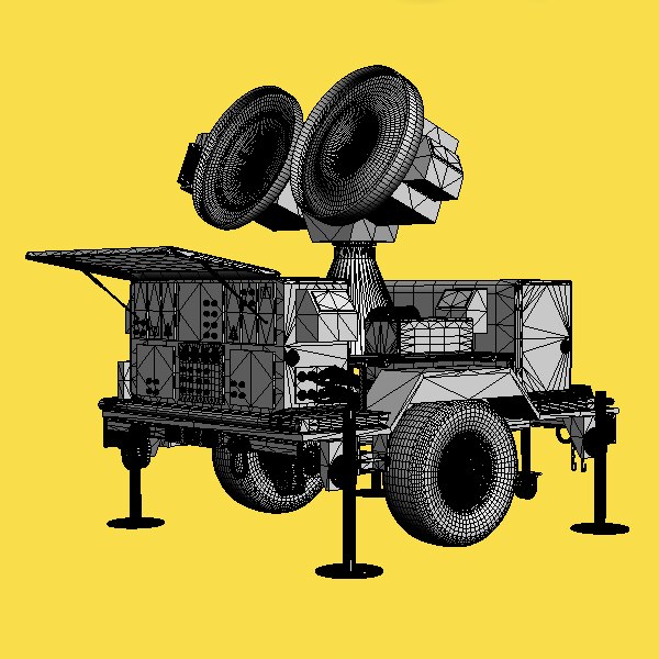 modelo 3d US Military Hawk AN MPQ 46 Radar - TurboSquid 523147