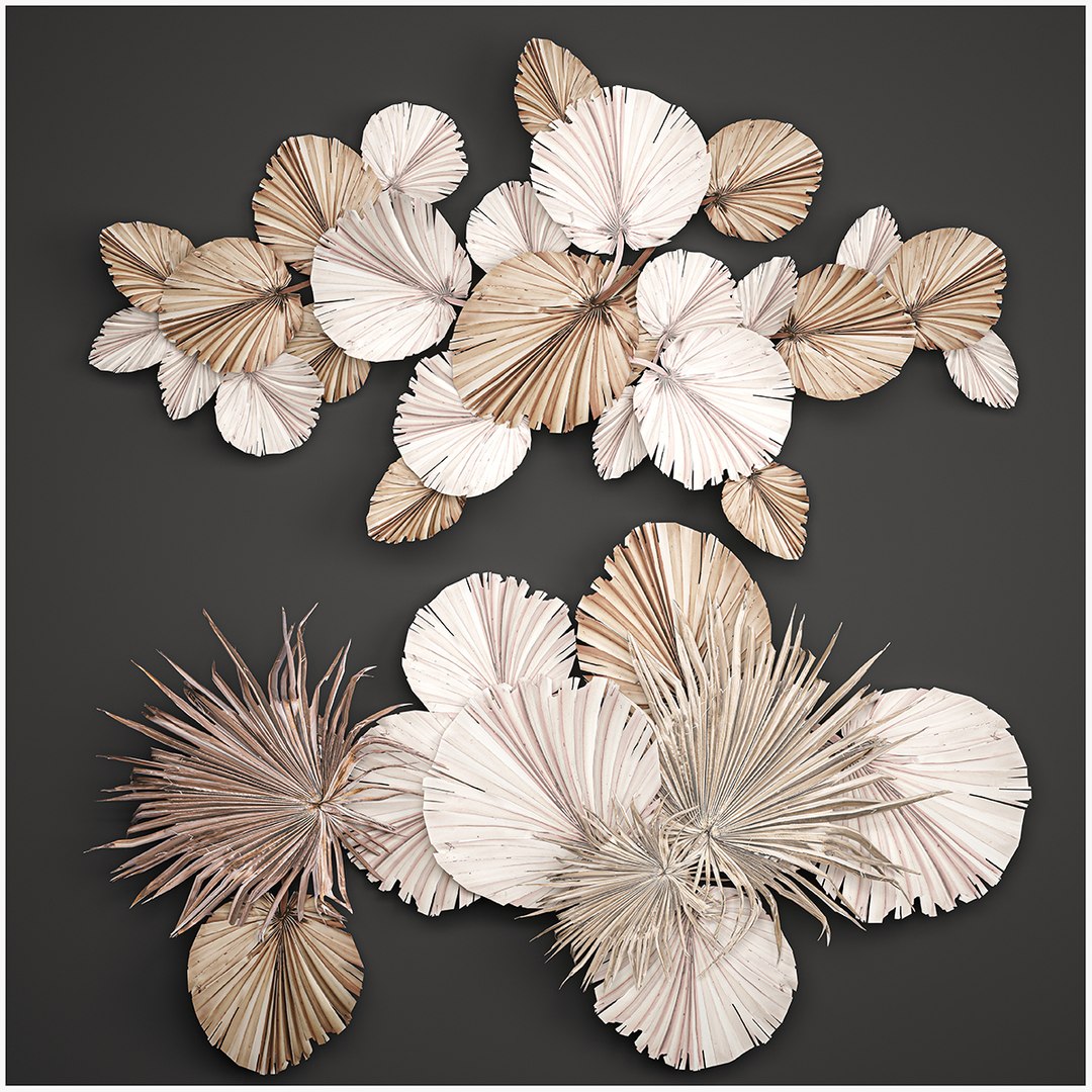 3D Wall Panel Made Of Dry Palm Leaves 224 - TurboSquid 1822107
