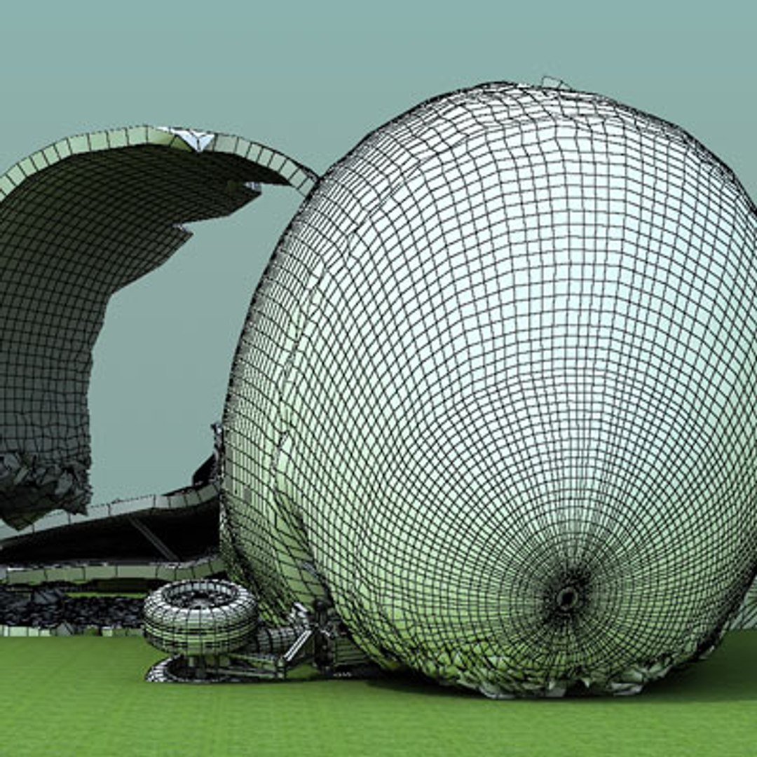 Crashed Plane 3d Model
