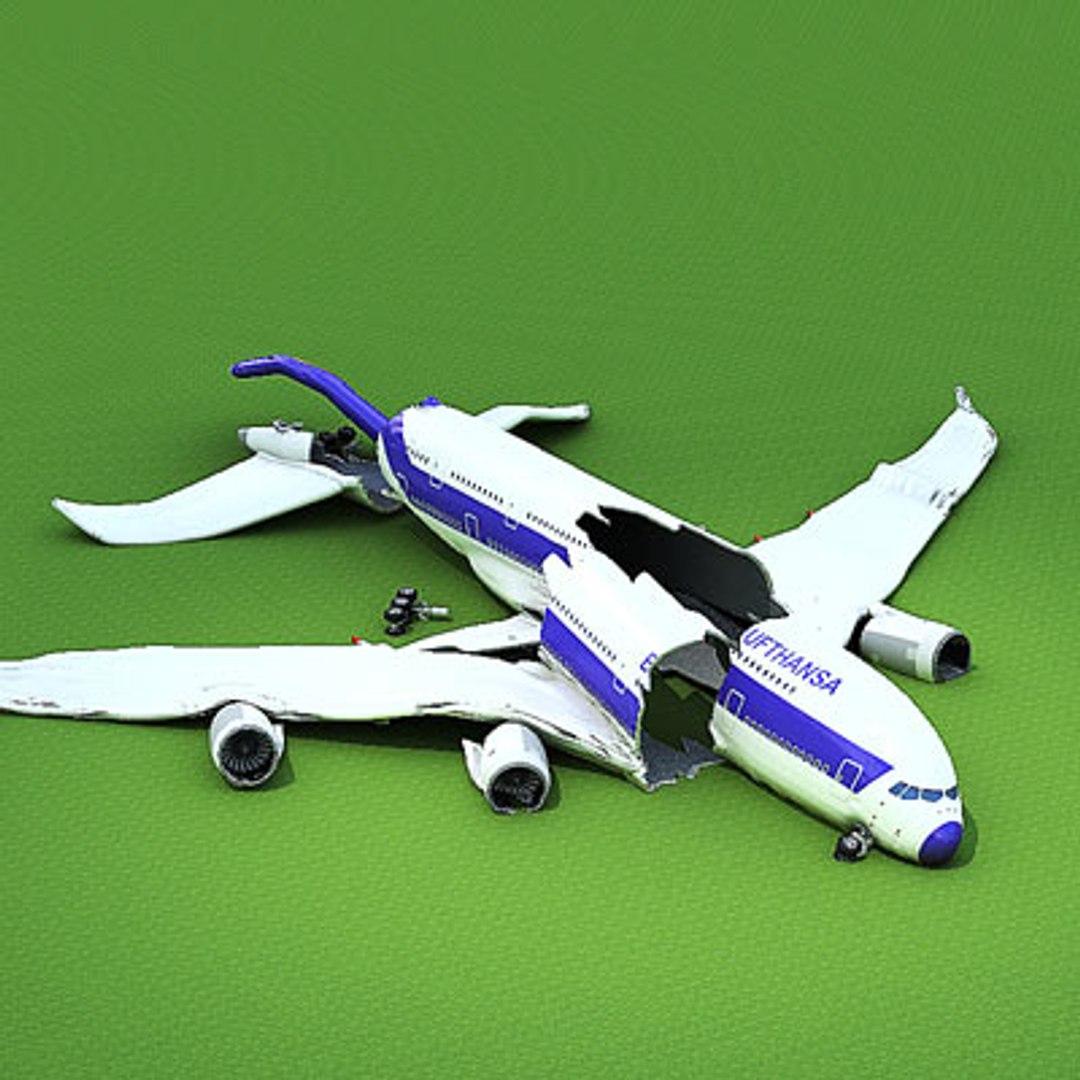 Crashed Plane 3d Model