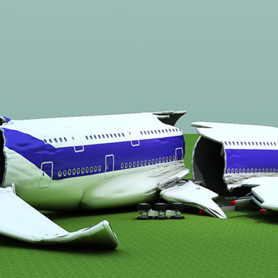 Crashed Plane 3d Model