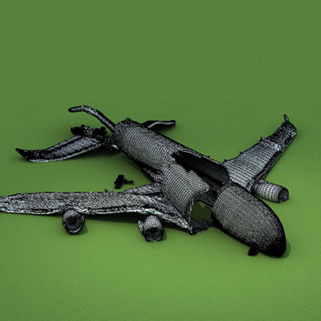 Crashed Plane 3d Model