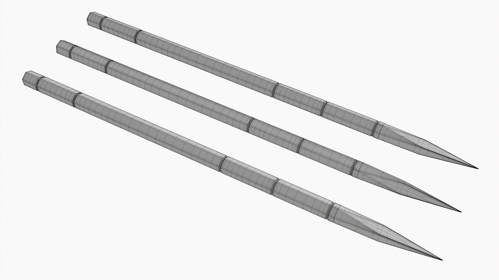 3D Needles Throwing Hexagonal - TurboSquid 1856417