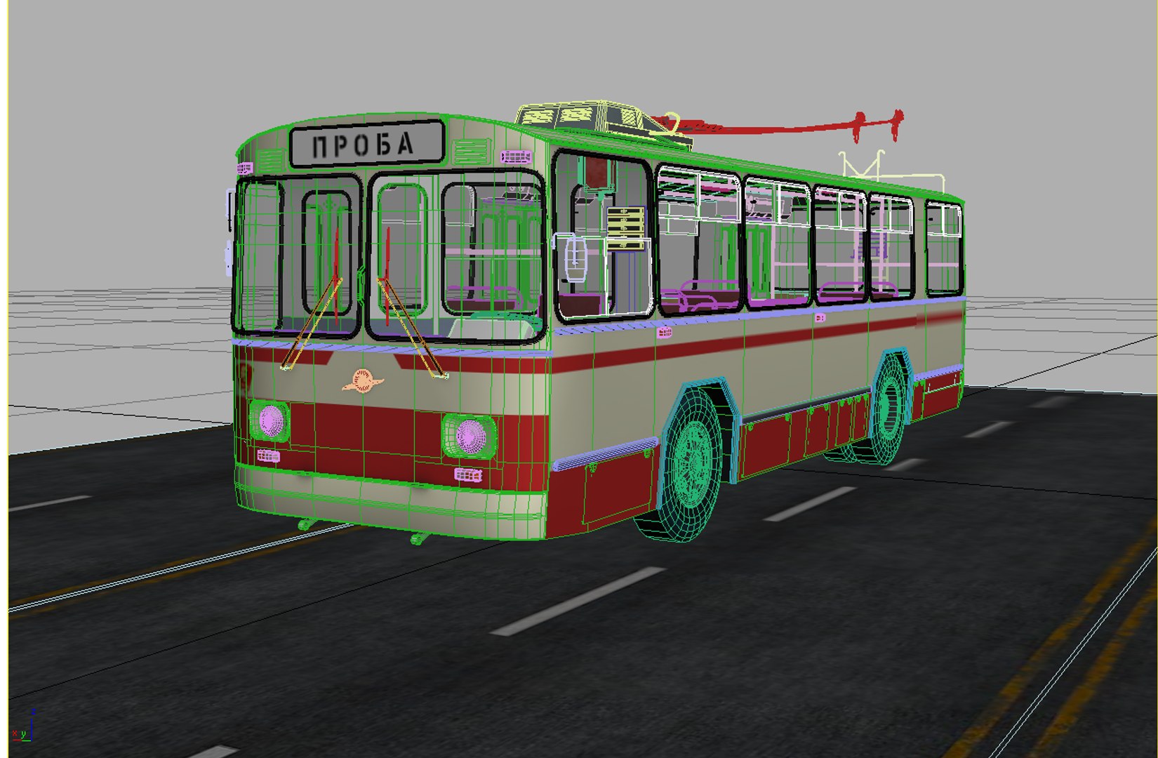 3d Ziu-11 Trolleybus Model