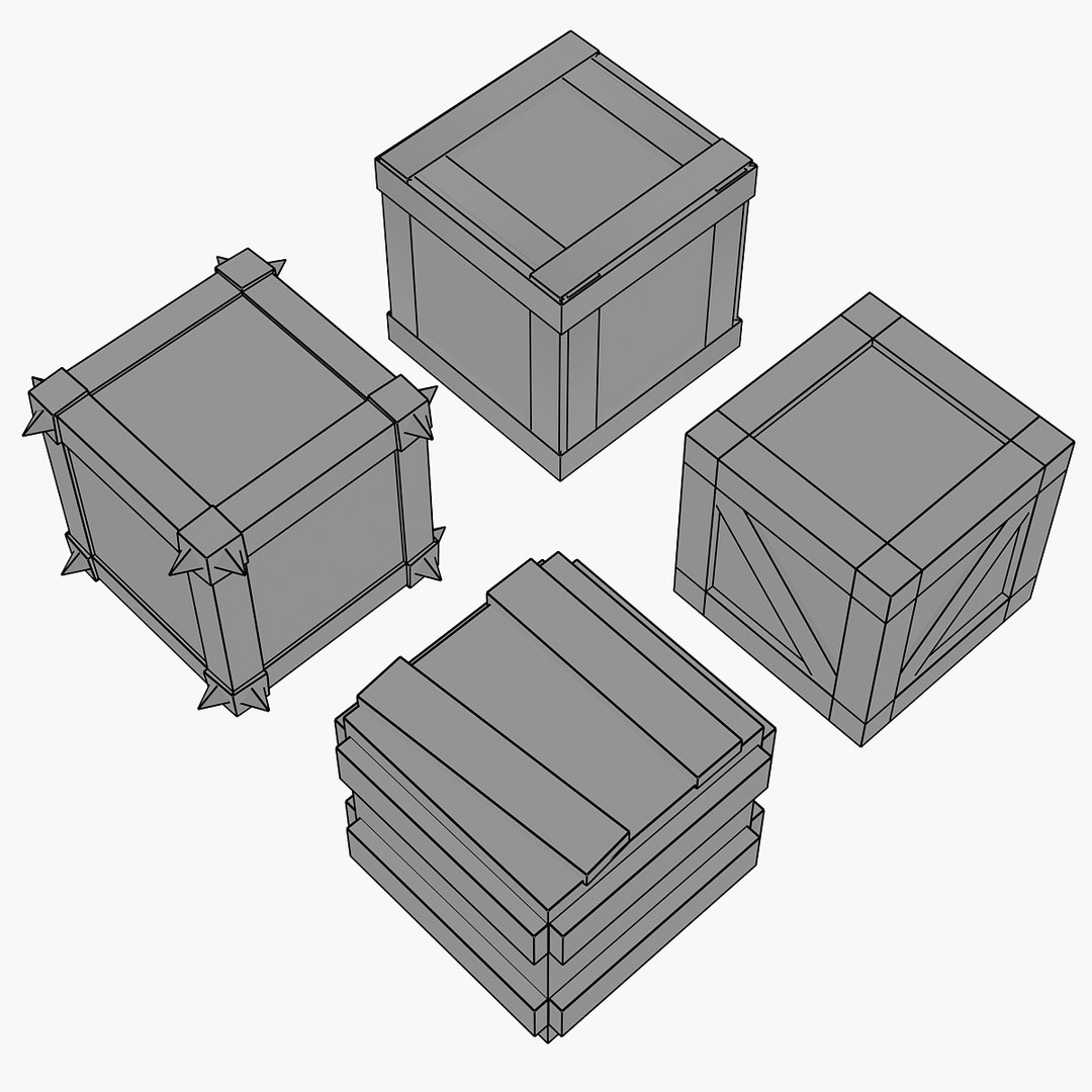 Boxes Hand Painted 3d Max