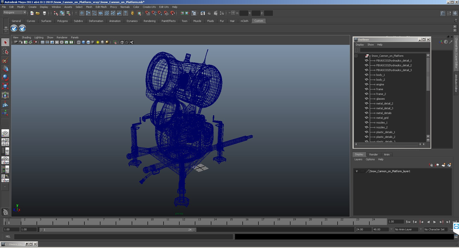 Snowmaking Snow Cannon Platform 3D - TurboSquid 1415724