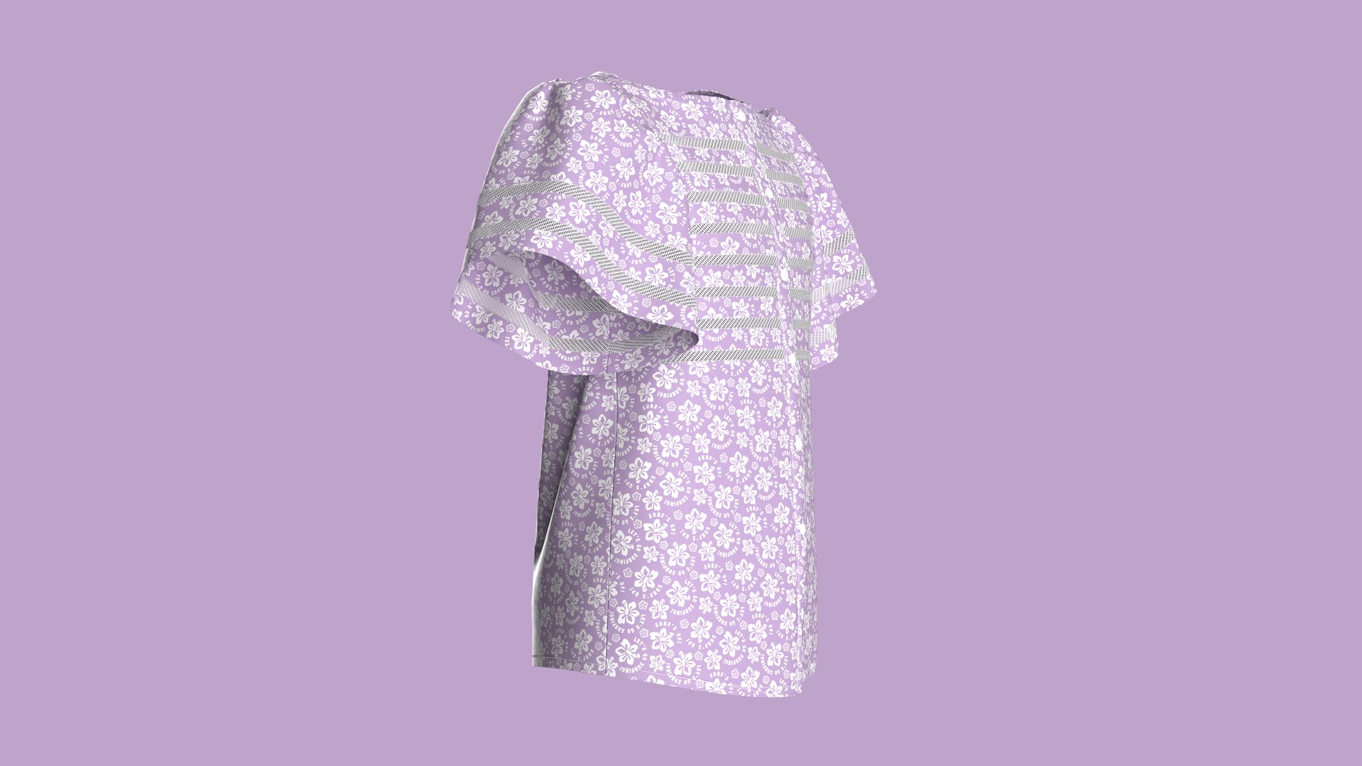 Kids Printed Woven Tops 3D Model - TurboSquid 2328433