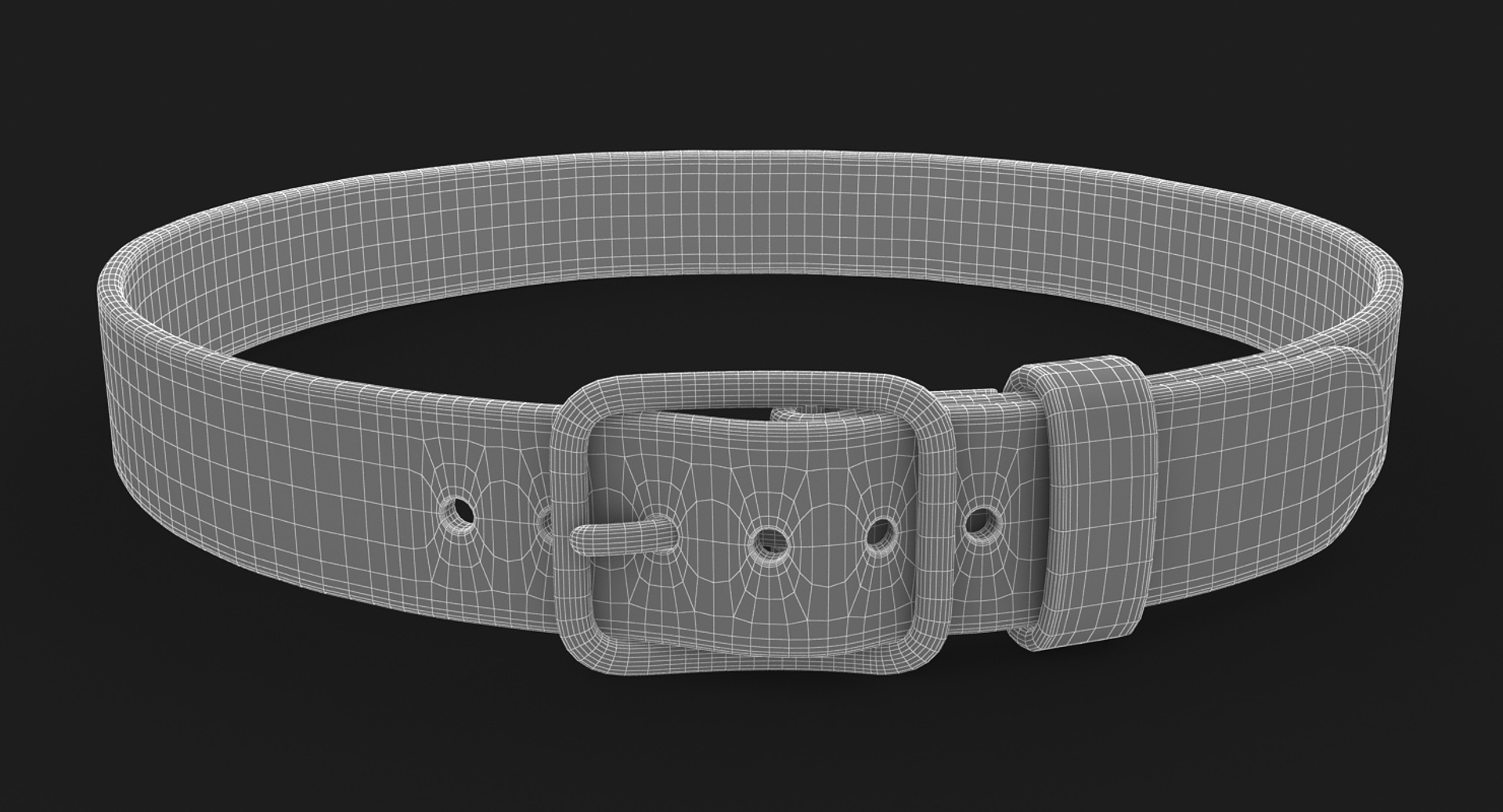 3d realistic belt 2 brown model
