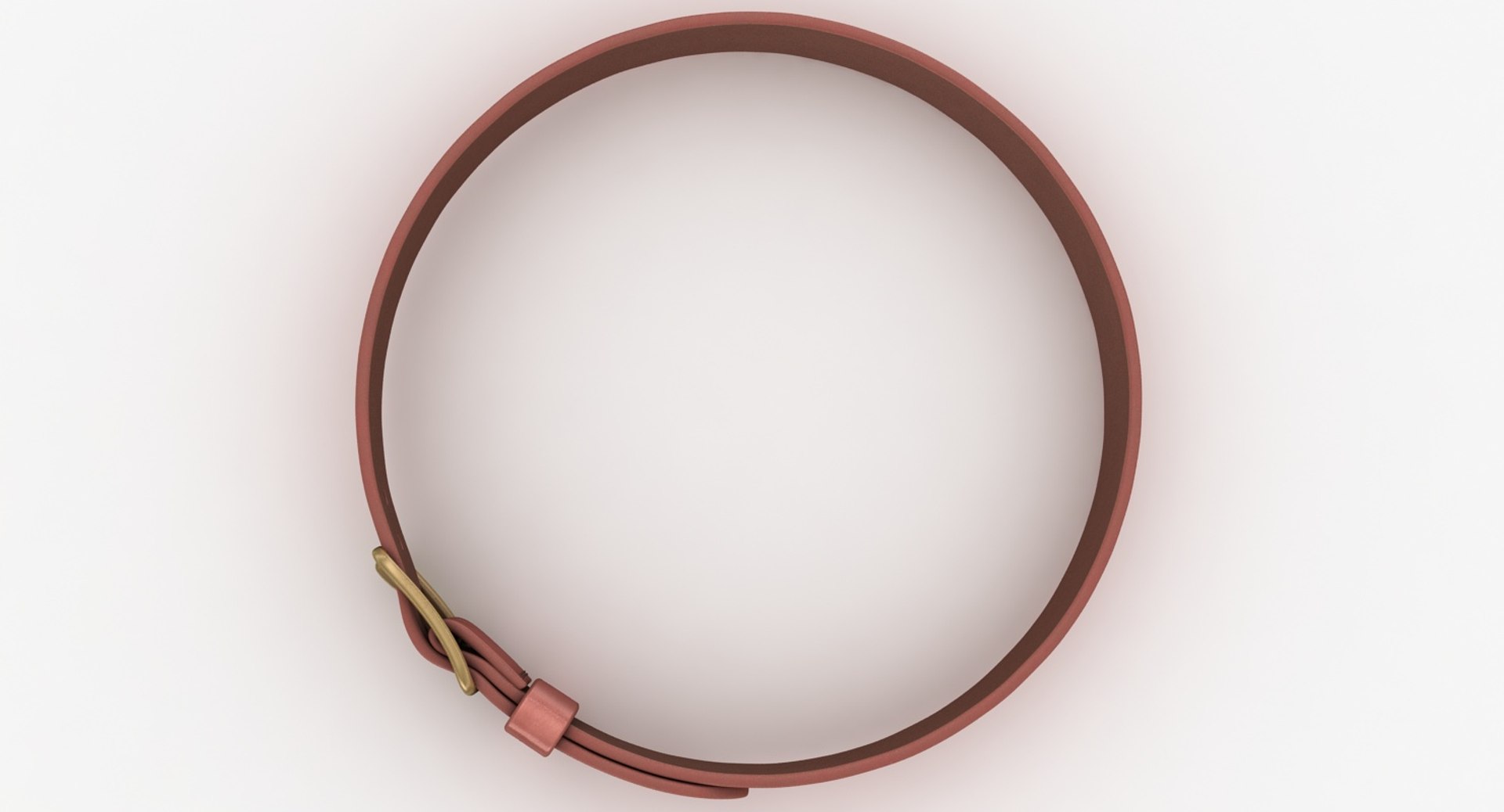 3d realistic belt 2 brown model