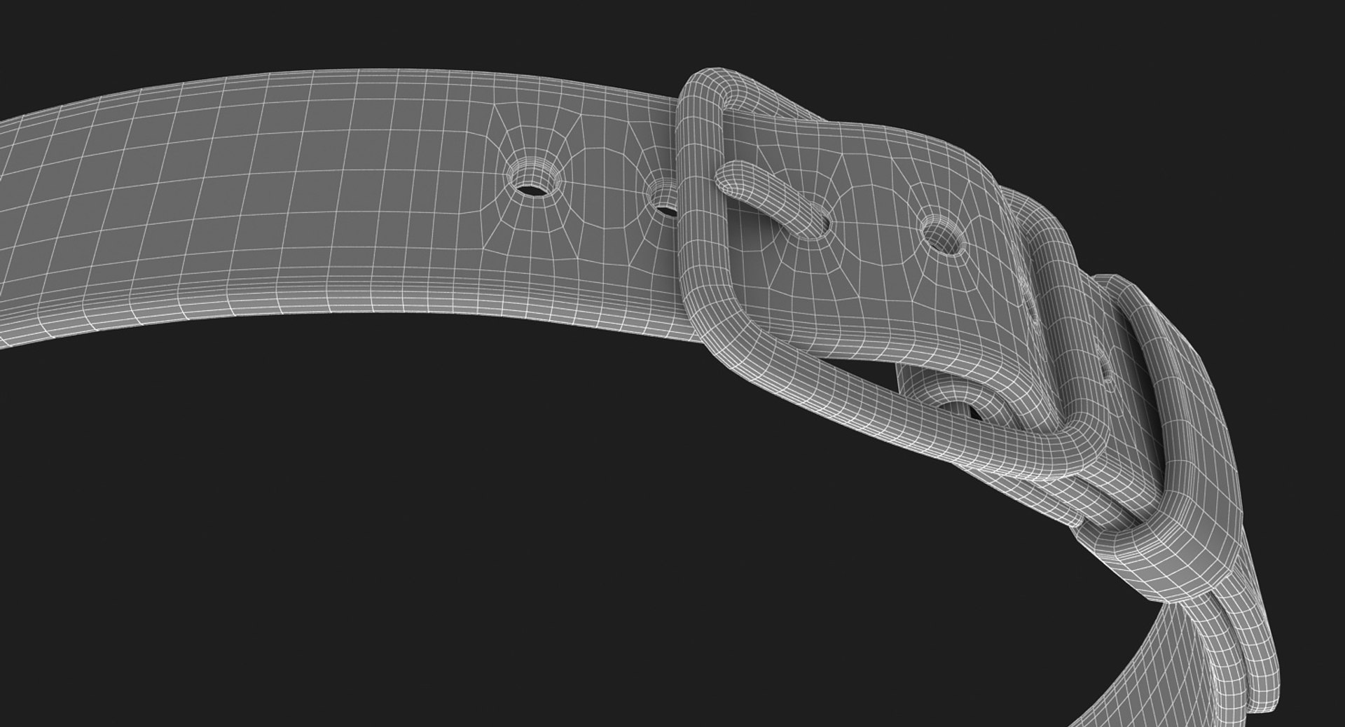 3d realistic belt 2 brown model