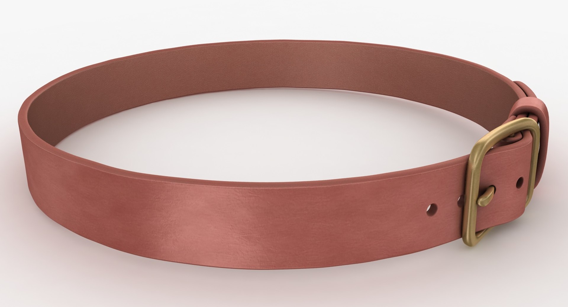 3d realistic belt 2 brown model