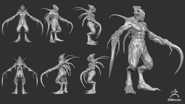3D agile alien monster creature - TurboSquid 1701364
