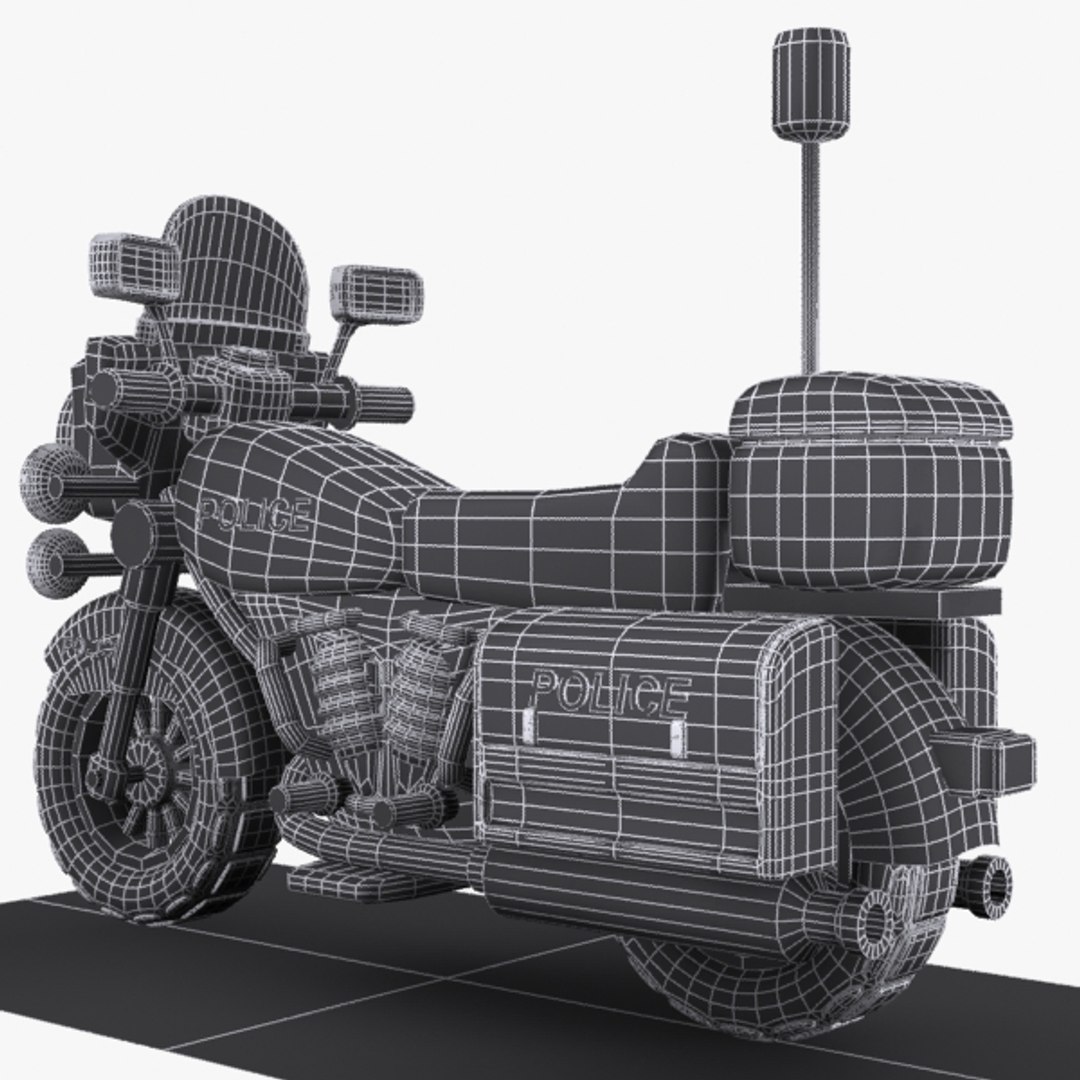 Toon Police Motor 3d 3ds