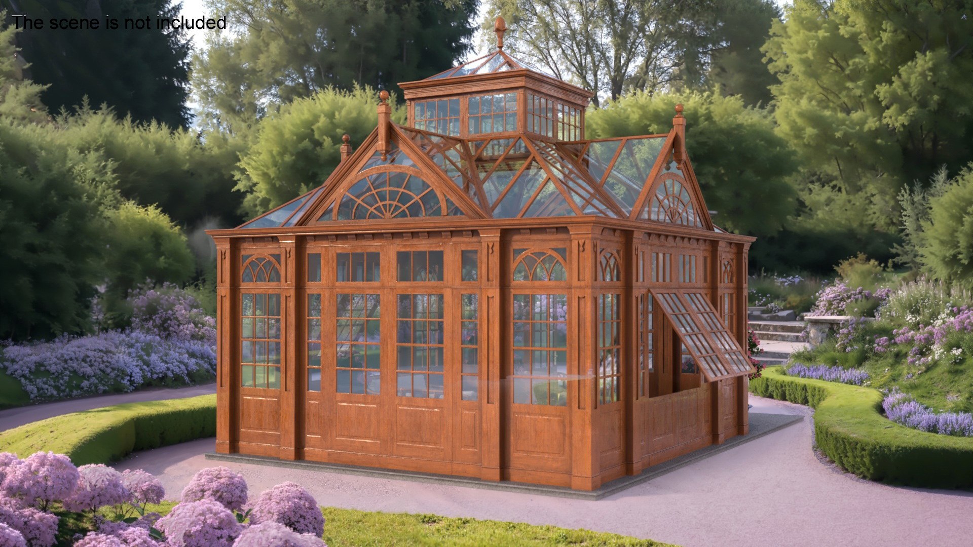 3D Victorian Style Greenhouse With Furniture And Flowers - TurboSquid 2394895