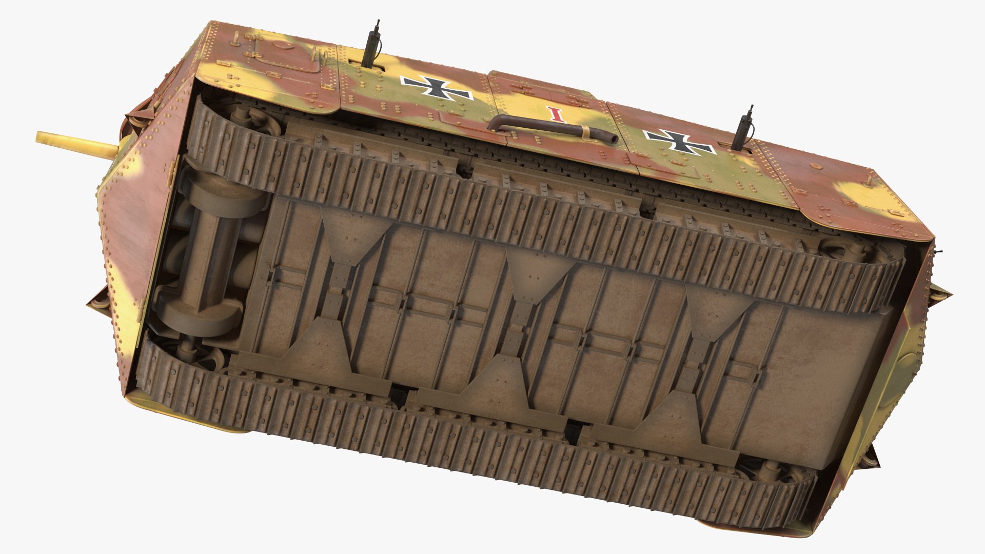 A7V Sturmpanzerwagen Tank Camo Rigged 3D model - TurboSquid 2168214