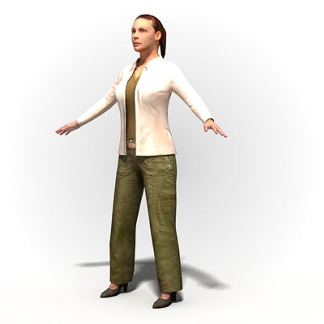 Casual Woman 3d Model