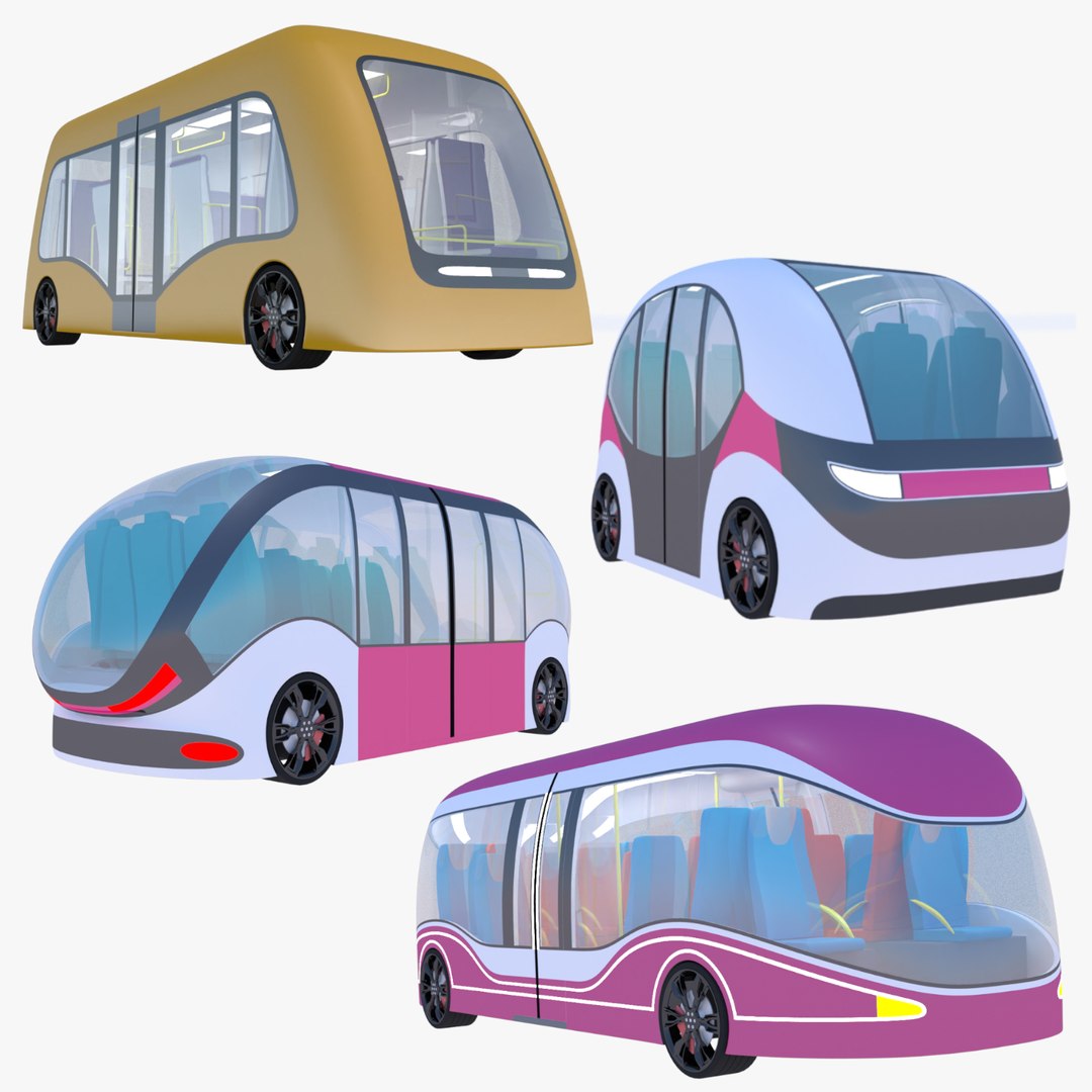 Shuttle Buses Collection 2023 3D Model - TurboSquid 2070930