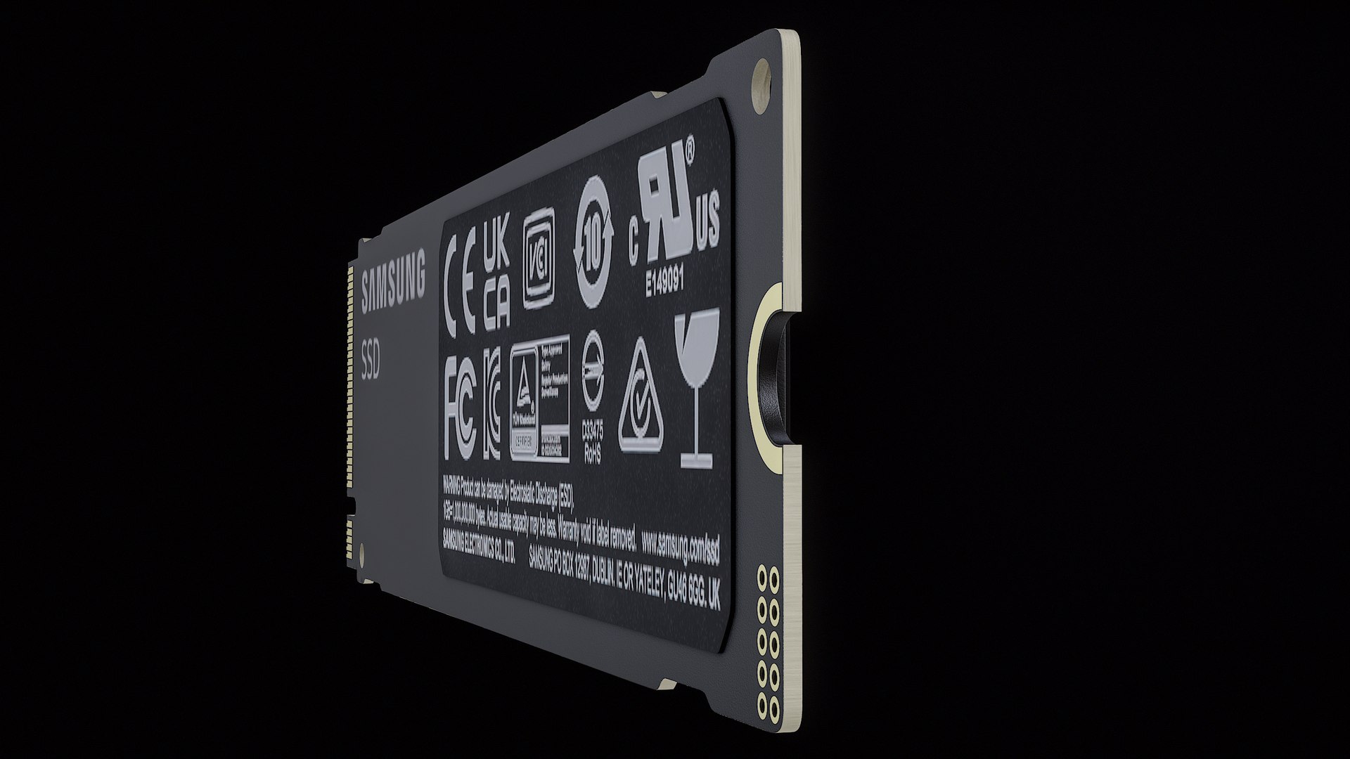 3D Samsung SSD NVME M2 990 PRO 2TB PBR - TurboSquid 2147634