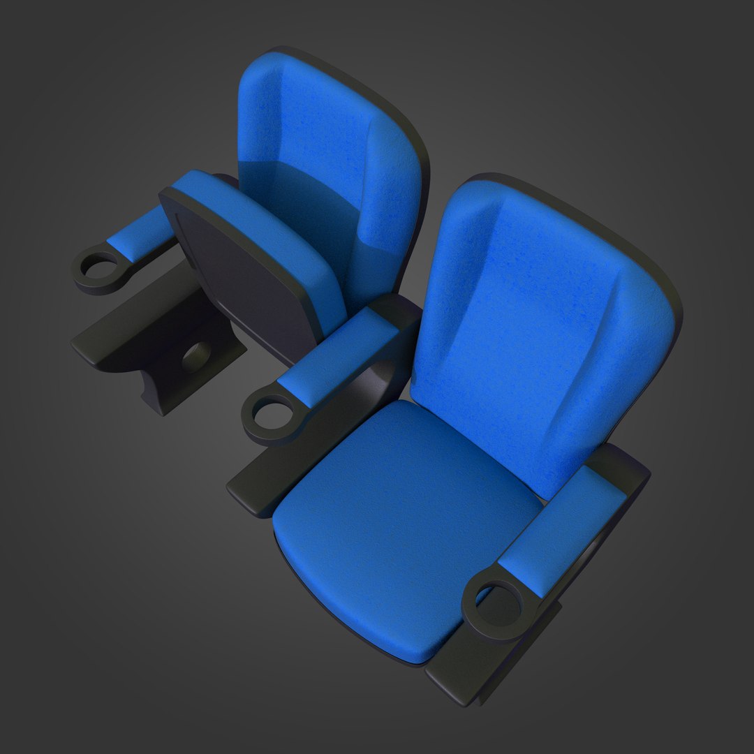 Cinema Chair BLUE 3D Model - TurboSquid 2371965