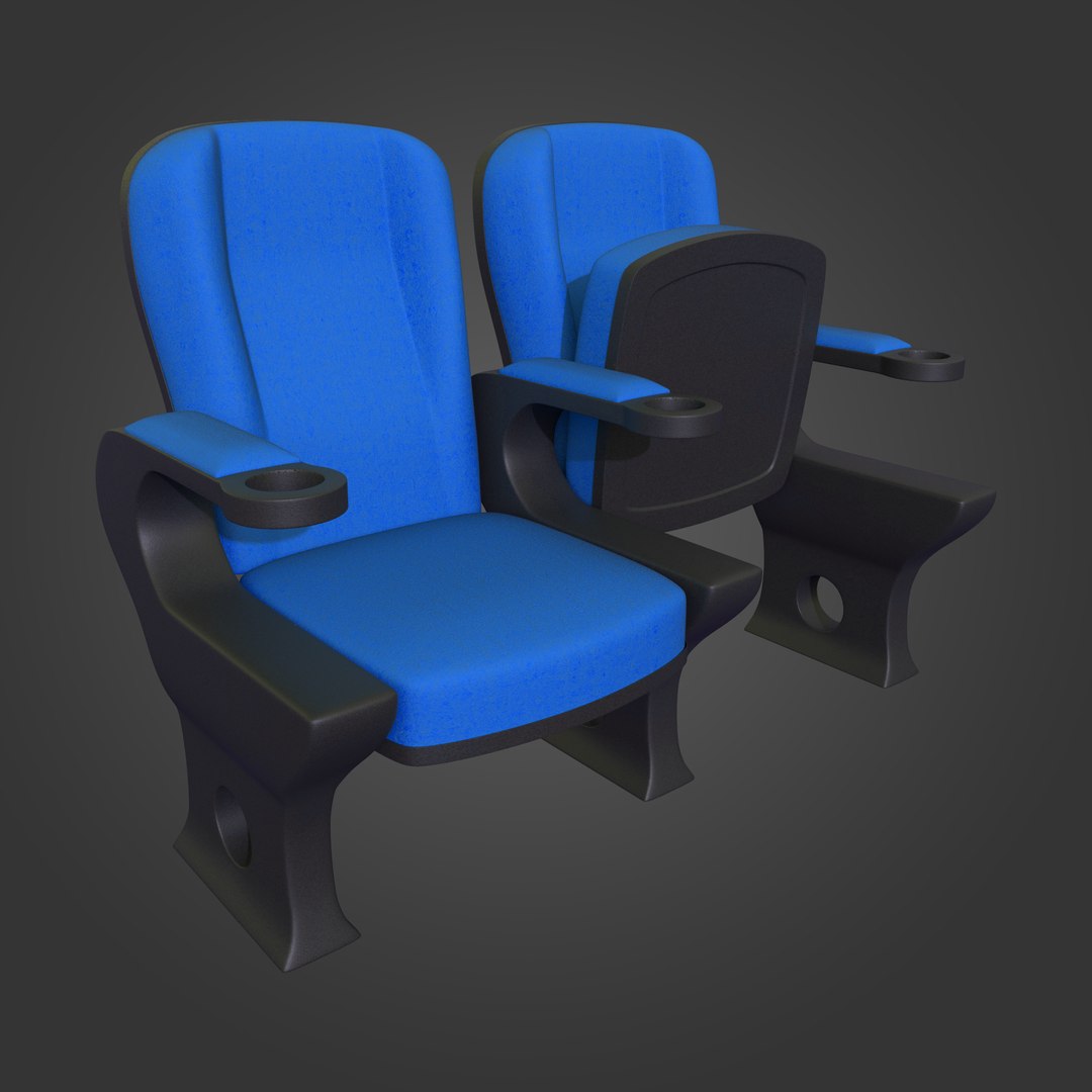 Cinema Chair BLUE 3D Model - TurboSquid 2371965