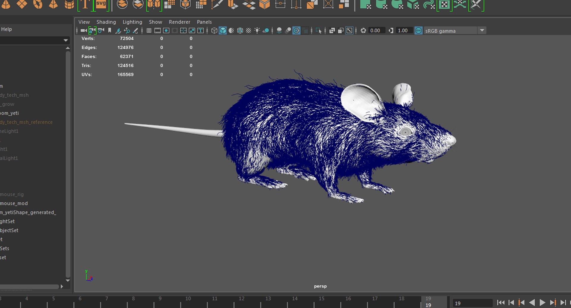 Mouse Fur Rig Model - TurboSquid 1410504