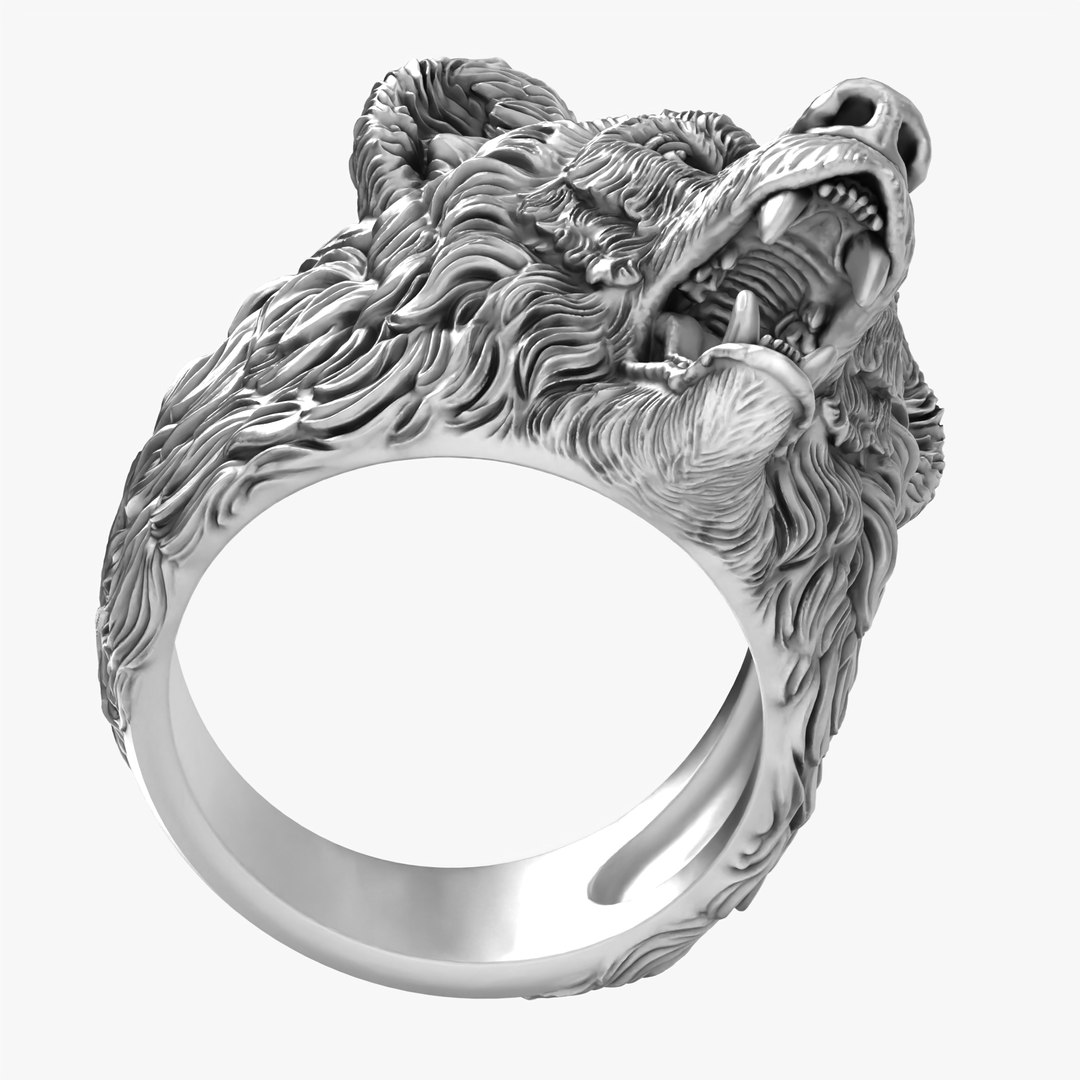 Bear Head Ring Jewellery 3D Model 3D - TurboSquid 2234792