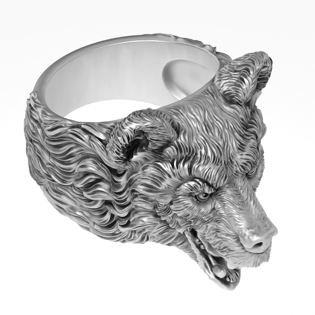 Bear Head Ring Jewellery 3D Model 3D - TurboSquid 2234792