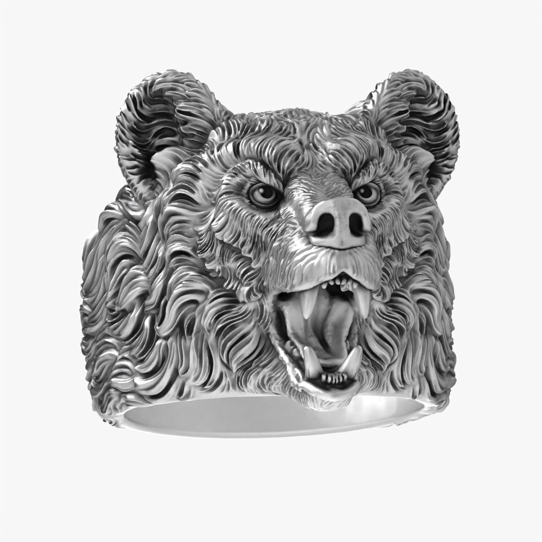Bear Head Ring Jewellery 3D Model 3D - TurboSquid 2234792