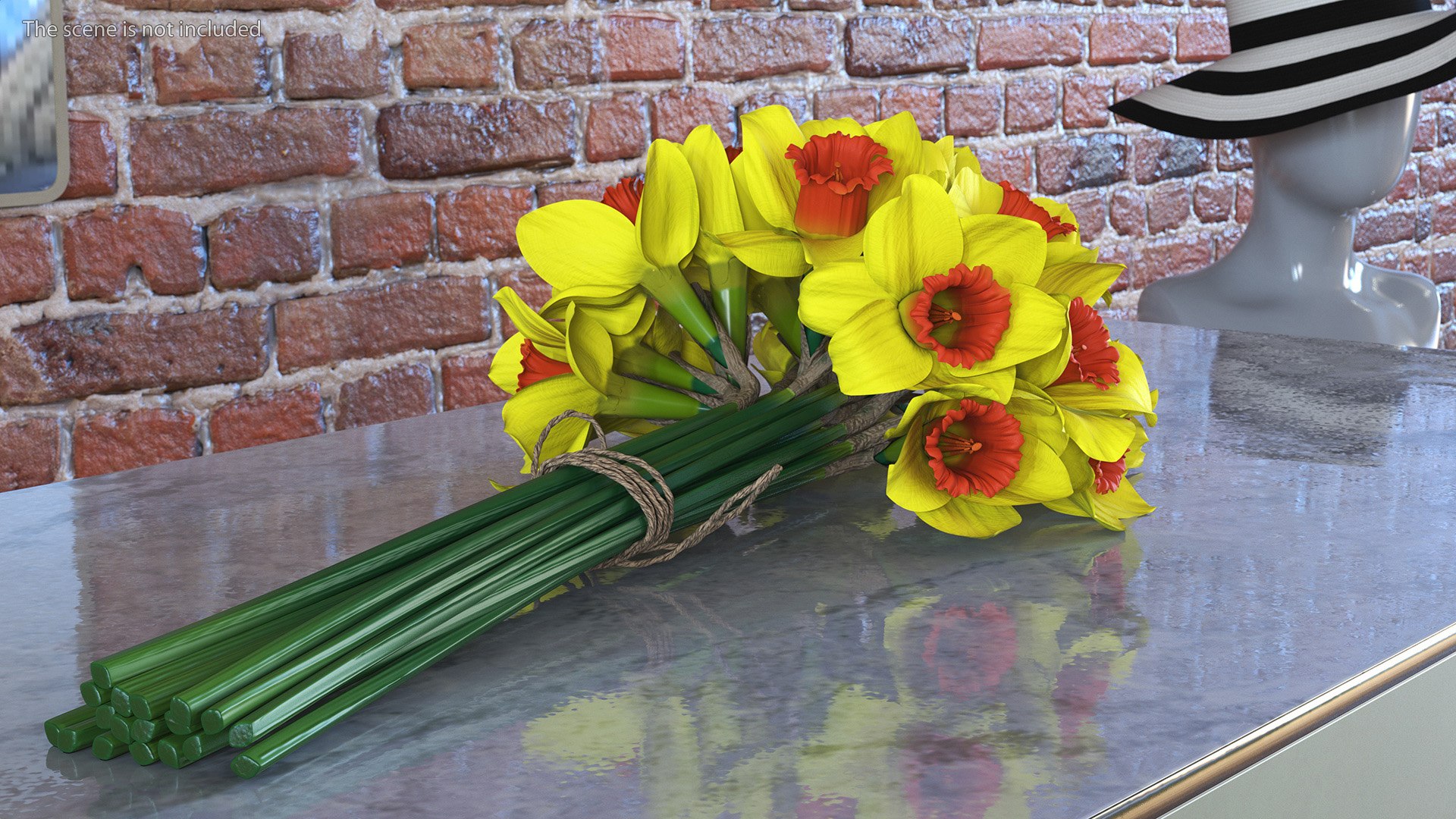Yellow Daffodils Bouquet 3D model - TurboSquid 2094455